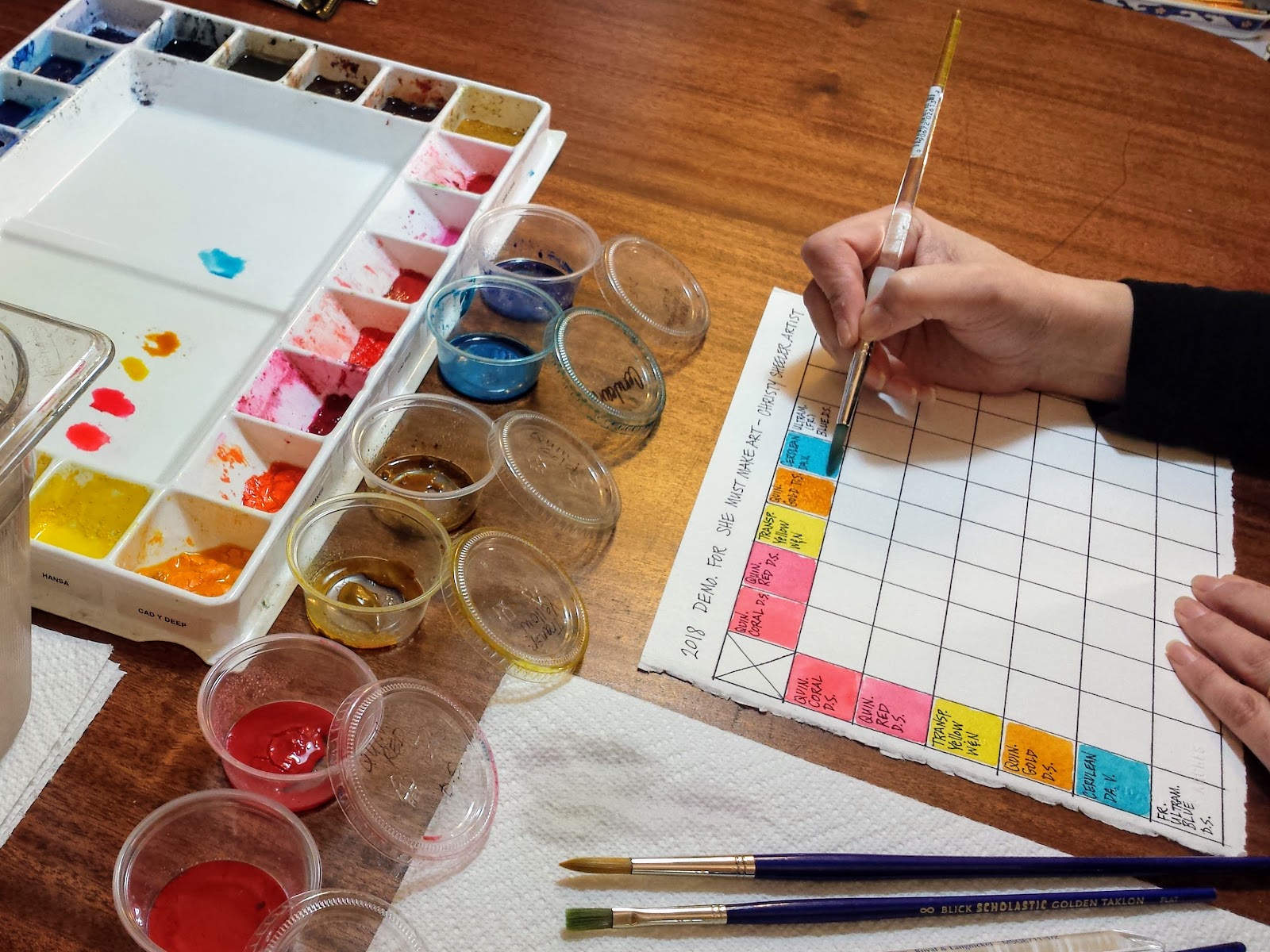 She Must Make Art : 5 Steps For Making Your Own Watercolor Mixing Grid