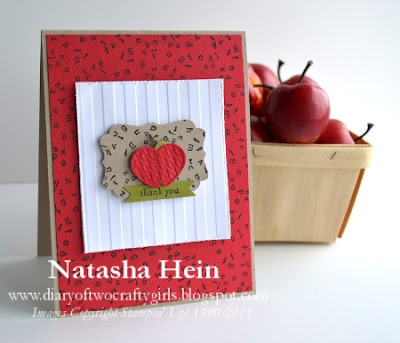 Diary of Two Crafty Girls: Teacher's Apple Card and Cupcakes....