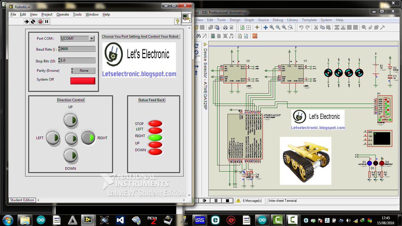 Lets Electronic Control Your Own Robot Using Labview