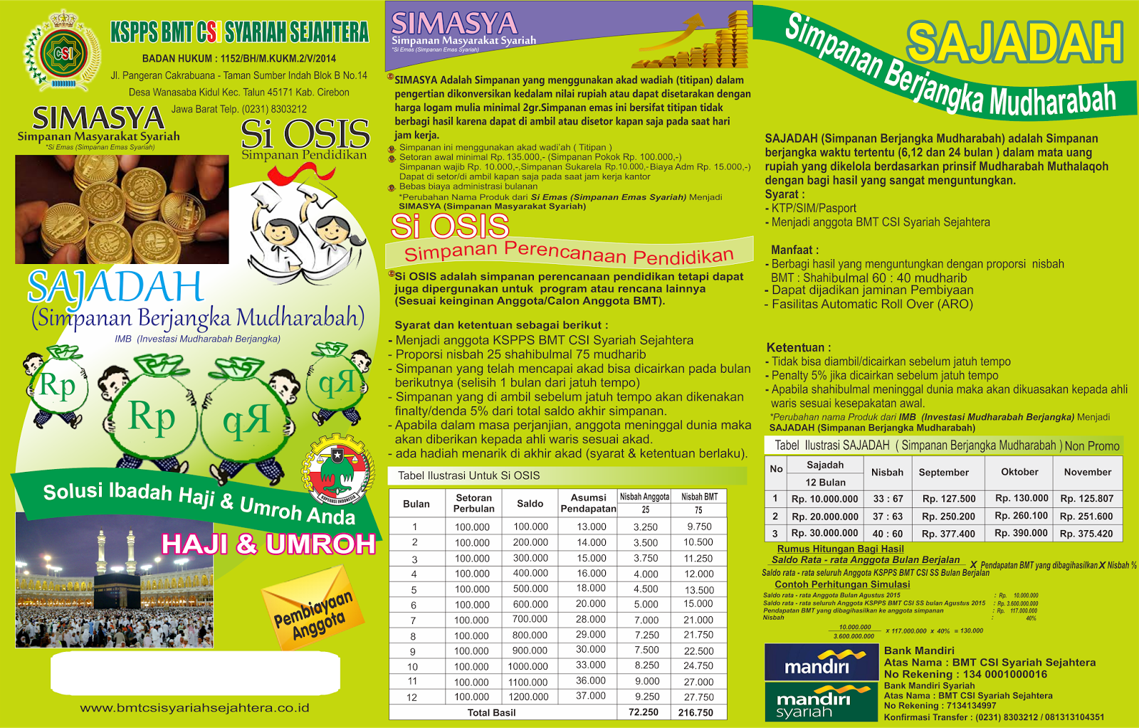 Brosur: KSPPS BMT CSI Syariah Sejahtera