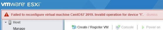 Knowledge Area Failed To Reconfigure Virtual Machine Invalid Operation