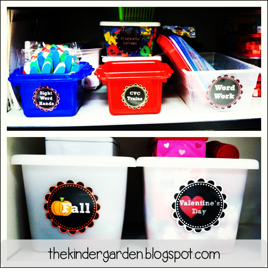 The Kinder Garden: Classroom Organization and Labels FREEBIE!