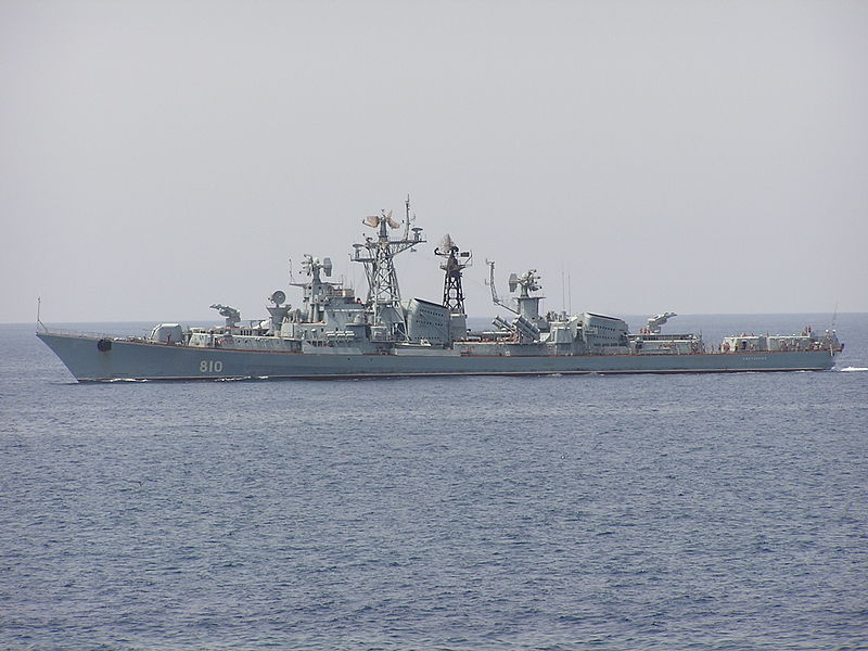Russia’s Kashin-class destroyer warships patrol the Syrian coast