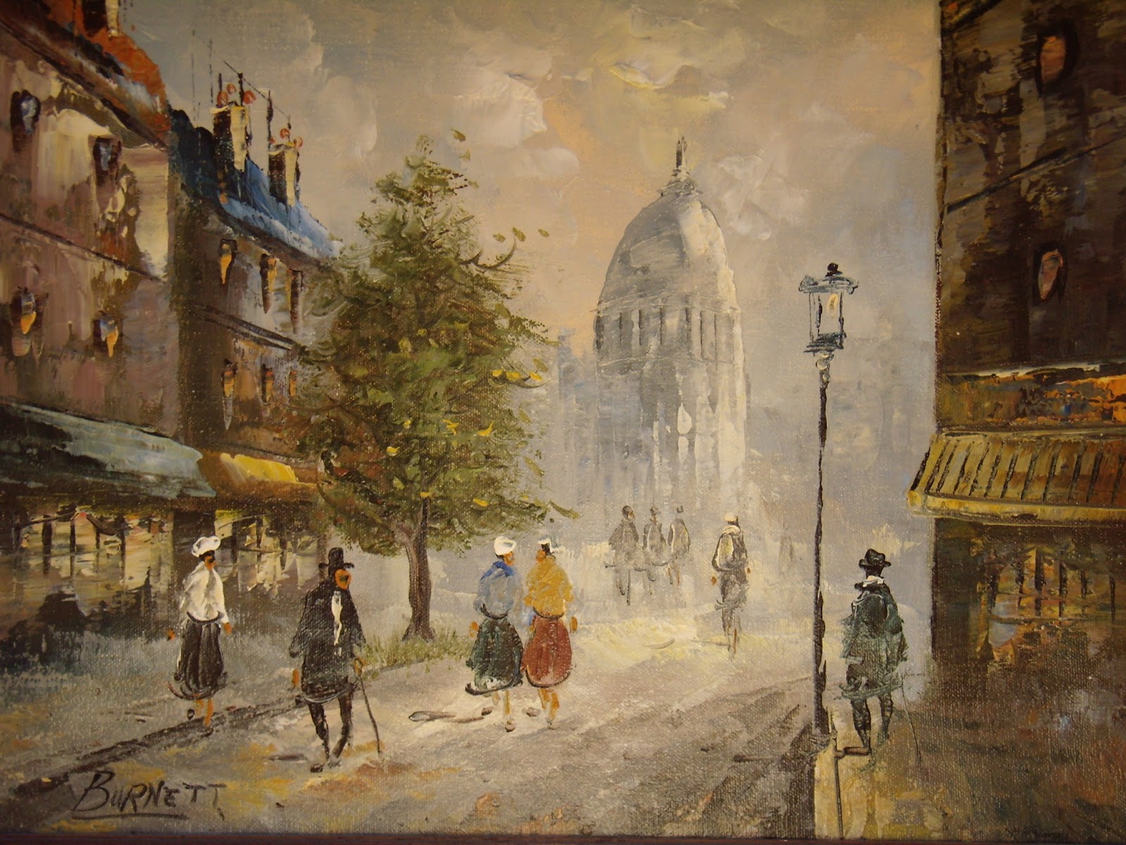 Private art collection: Caroline C. Burnett. PARIS STREET SCENE.