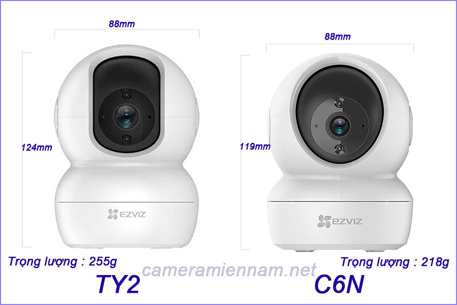 Sự Khác Biệt Giữa Camera Wifi Ezviz TY2 và Đàn Anh Ezviz C6N