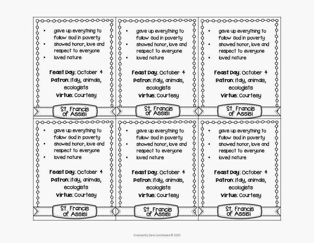 Saint Interactive Notebook | Sara J Creations