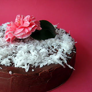 Delicious Delicious Delicious: Coconut and Jam Génoise with Ganache