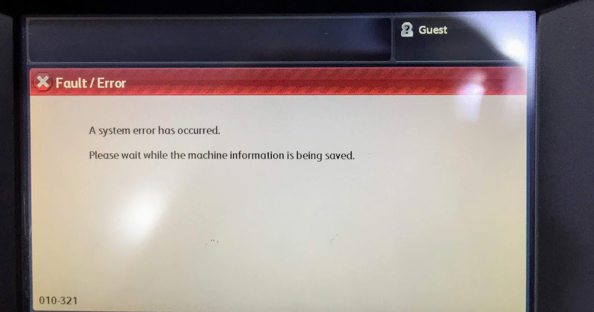 Fault code 010-321 Solutions on Xerox Colour 550 | CORONA TECHNICAL