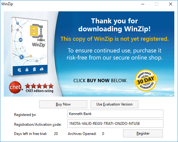 How To Register Winzip 26 1 Crack Software With A Registration Code