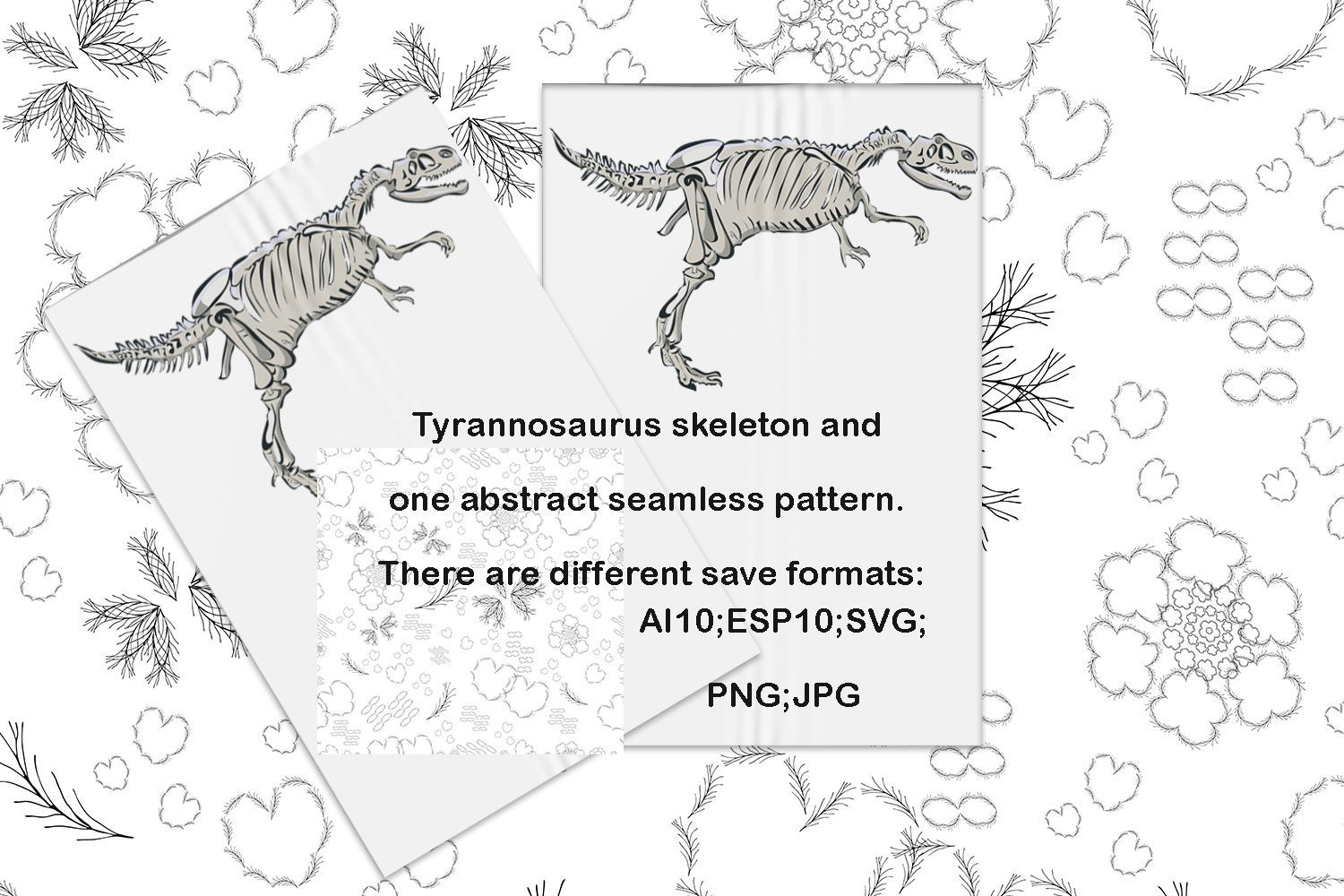 Drawn dinosaur with a contour, the body of the animal is fully in ...