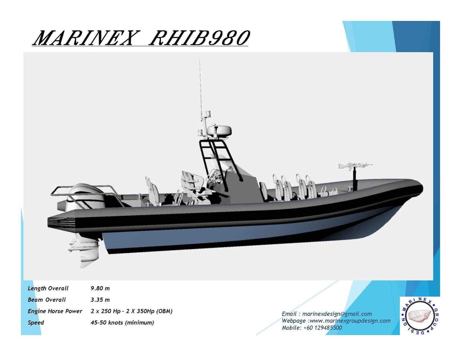 BOAT DESIGN AND MARINE ENGINEERING SERVICES: RIGID INFLATABLE BOAT (RIB ...