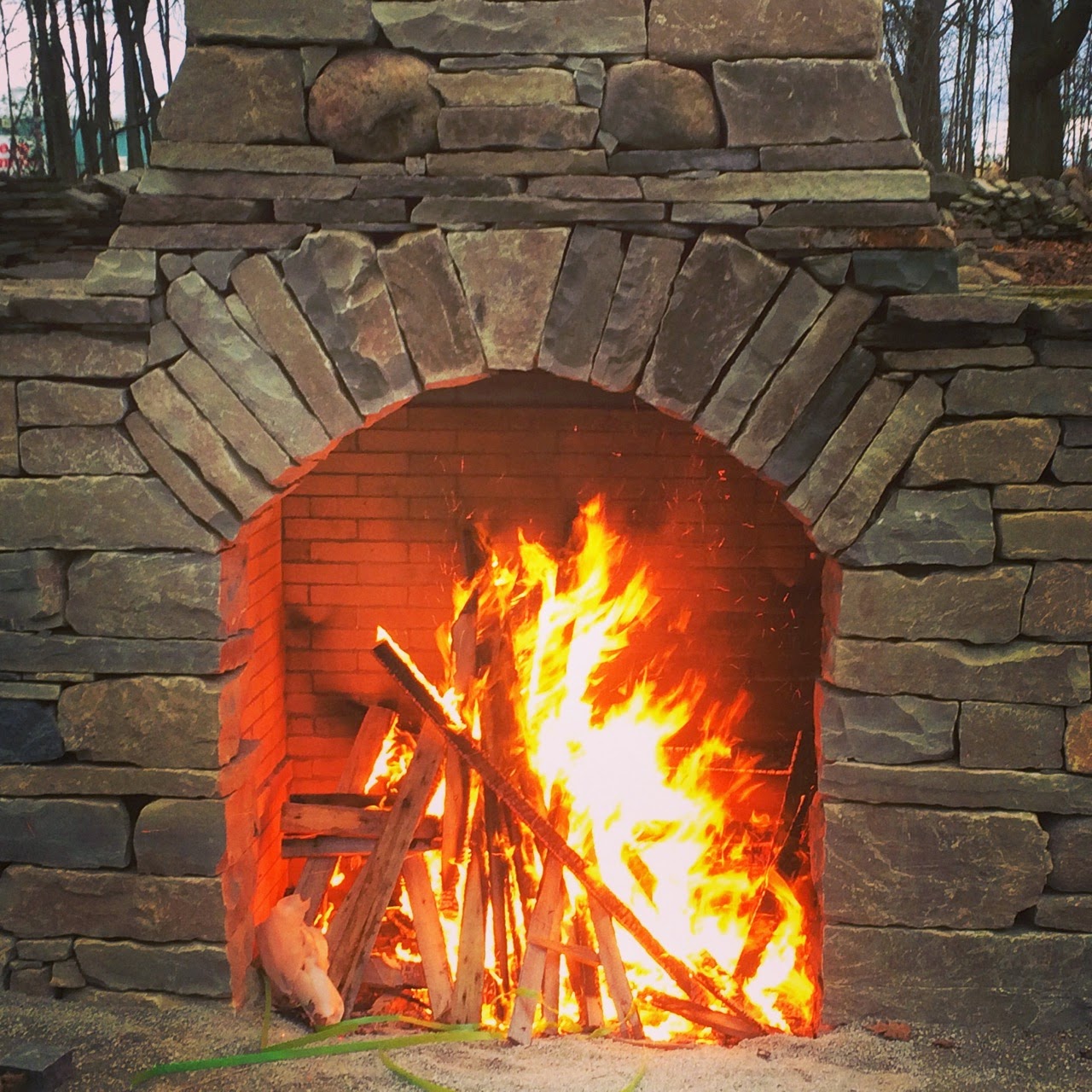 Thinking With My Hands: Outdoor Dry Stone Fireplace