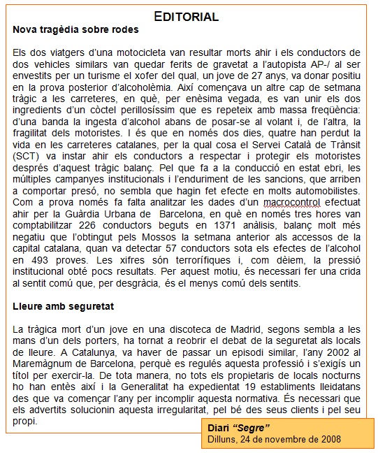 català 3r ESO: Gèneres periodístics