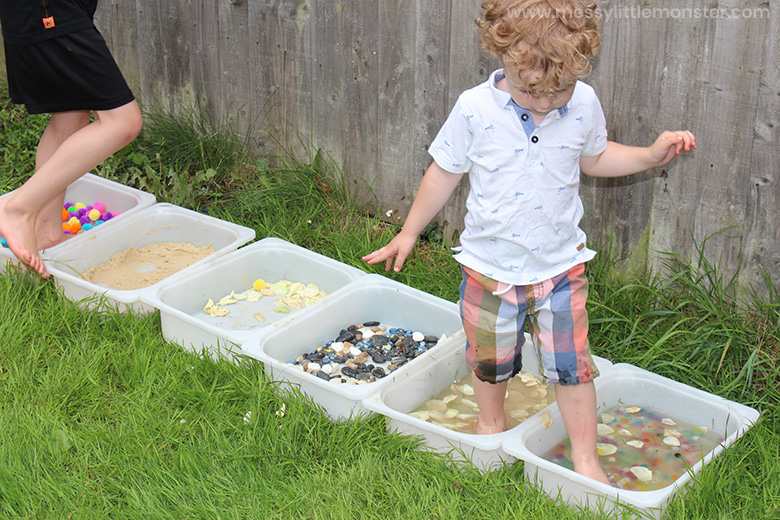 Sensory Walk - A fun sense of touch activity for kids! - Messy Little ...