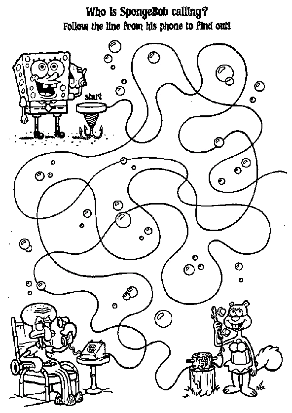 FUN & LEARN : Free worksheets for kid: SpongeBob Coloring Pages, ภาพ ...