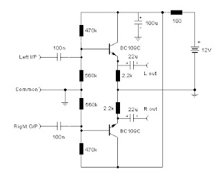 Pre Amp Schematic Audio Stereo Line Driver