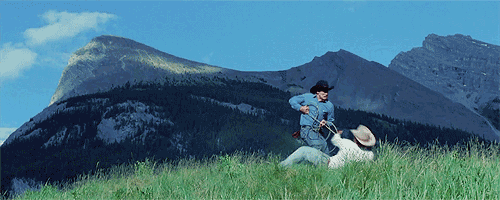 my new plaid pants: "Brokeback got us good, don't it?"