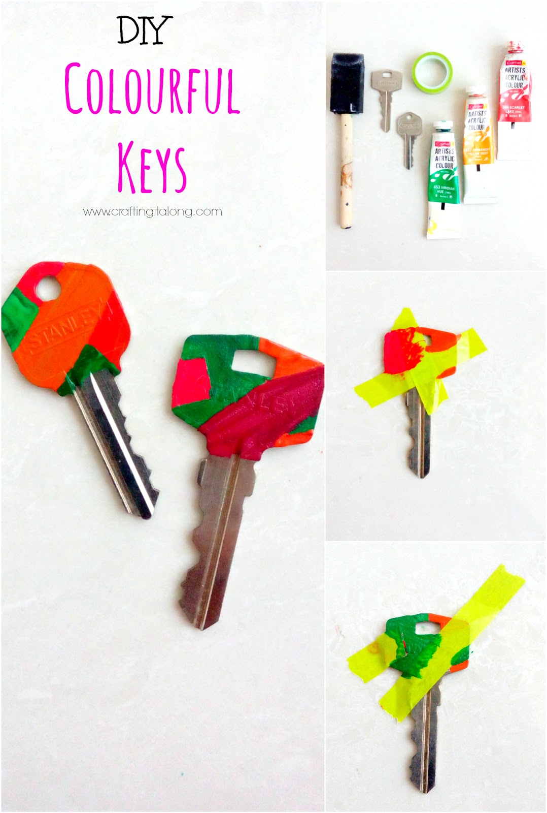 DIY Colourful Keys ~ CRAFTING IT ALONG