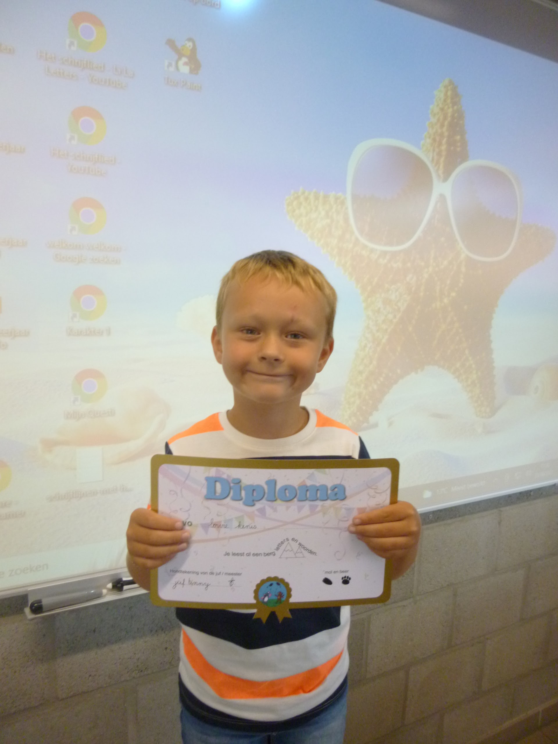 't Steltje eerste leerjaar A: EEN LEESDIPLOMA VAN MOL EN BEER ... DAT ...