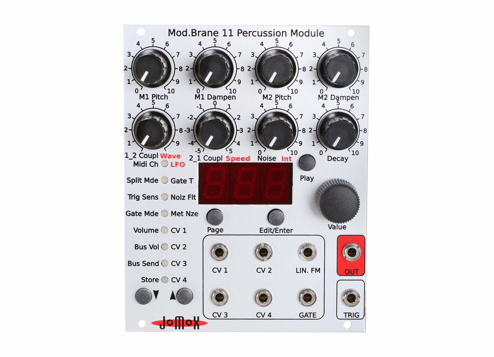 MATRIXSYNTH: Jomox Mod Brane 11 Percussion Synthesizer Eurorack Module