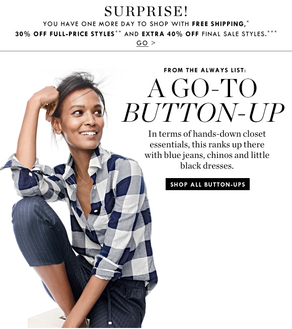 J.Crew Aficionada: Take an Additional 30% Off at J.Crew (40% off sale ...