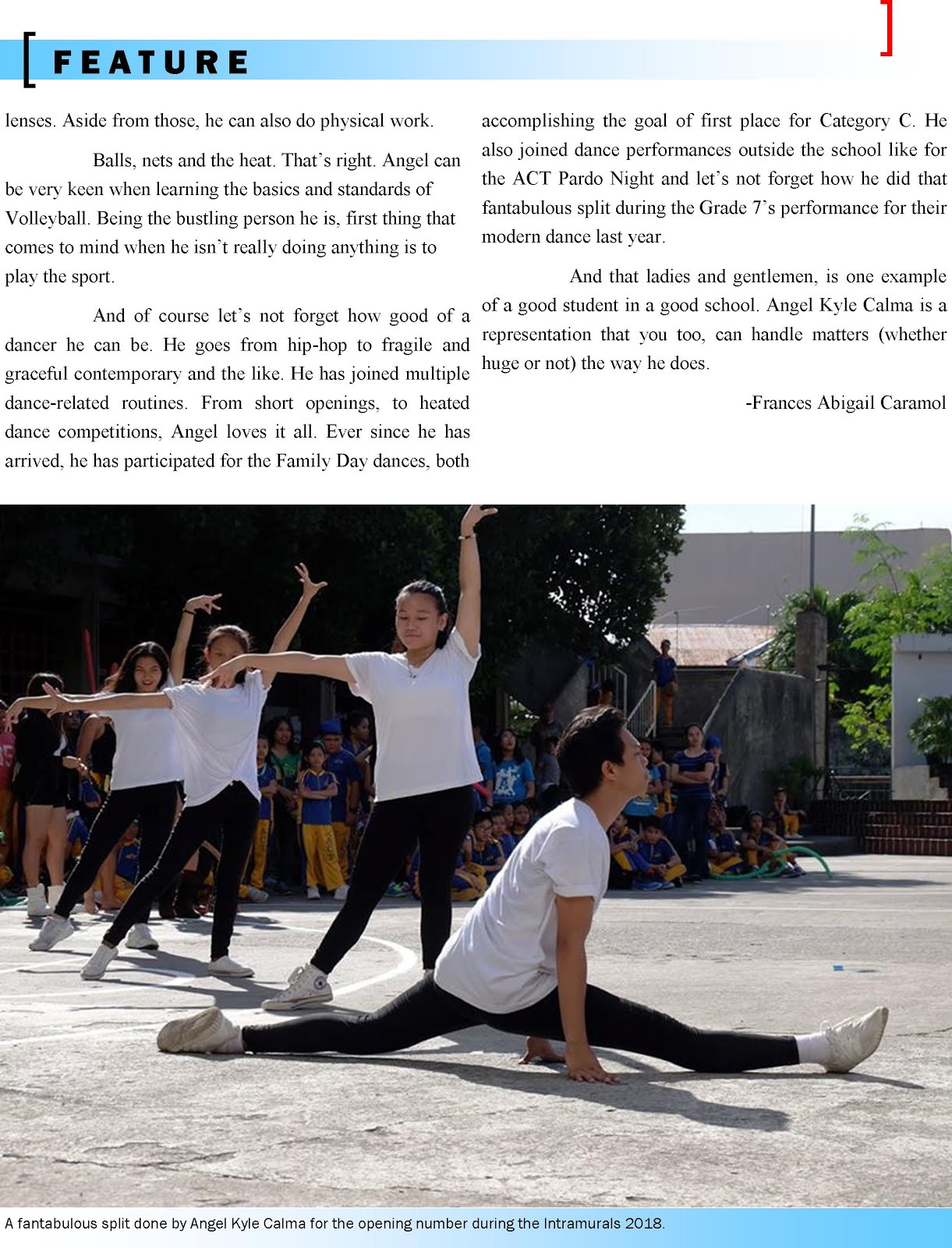 Ms Jeanille: SAMPLE TWO-PAGE FEATURE ARTICLE LAYOUT 2017-2018