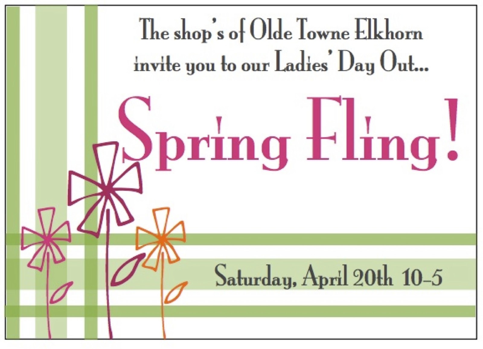 Olde Towne Elkhorn: Spring Fling Ladies' Day Out...