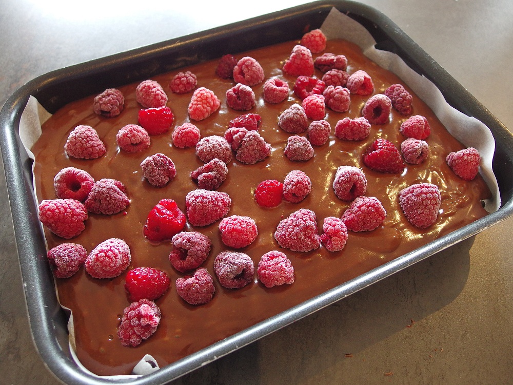 Gâteau chocolat framboise