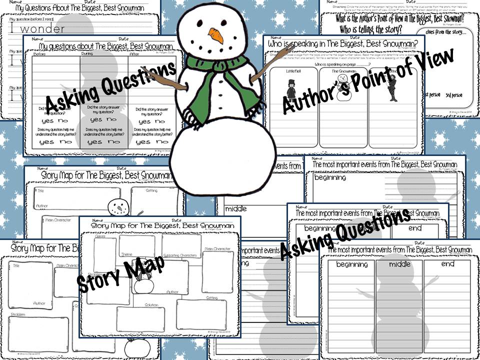 The Biggest, Best Snowman by Margery Cuyler - Teaching Ideas | The ...