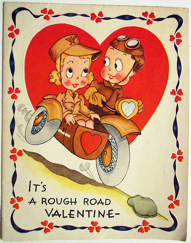 Motoblogn: Vintage Motorcycle Saint Valentine's Day Cards