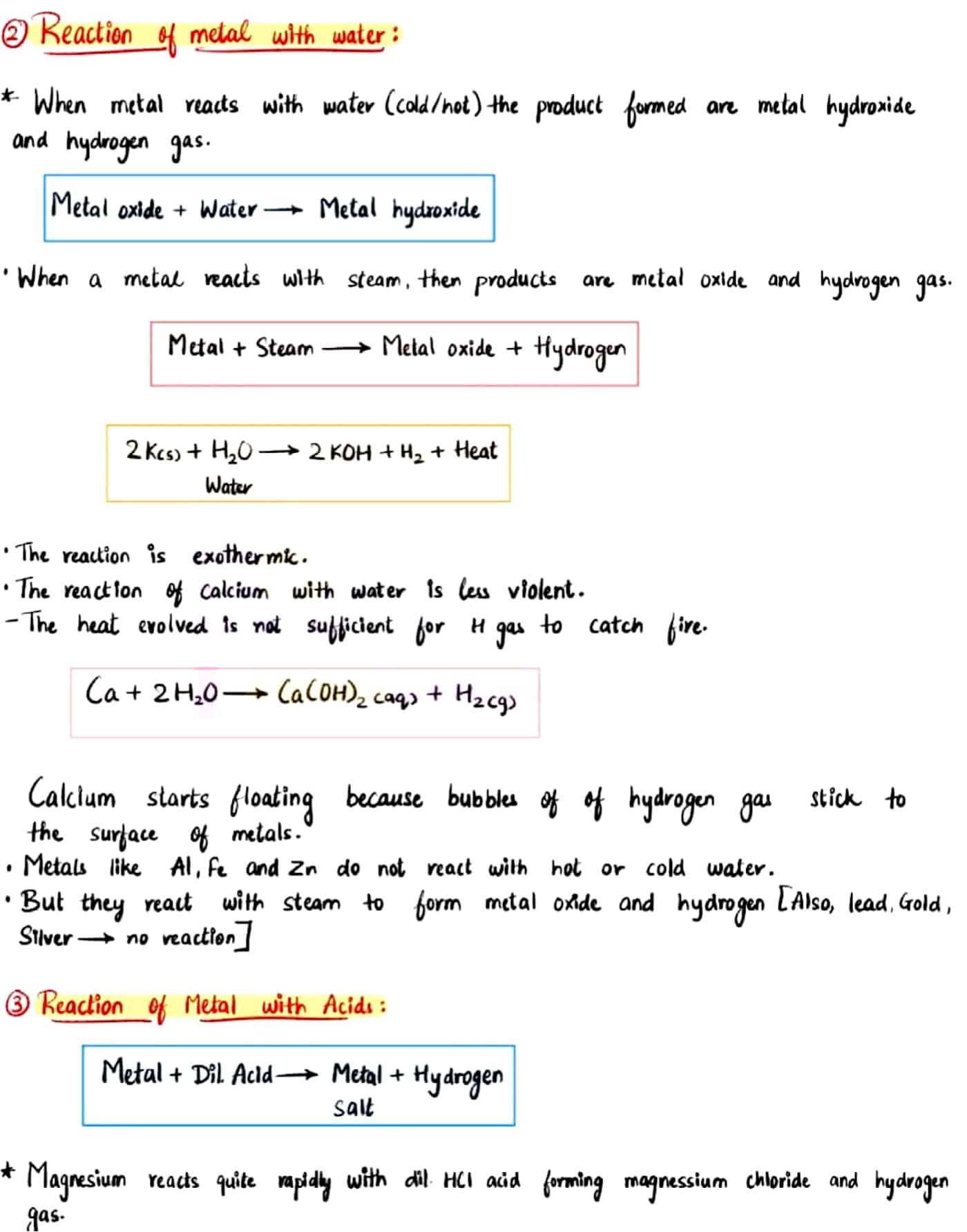 Metals and nonmetals notes class 10 - Studypur