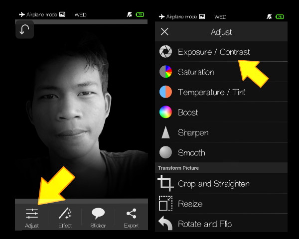 Cara membuat Efek Low Key menggunakan Picsay Pro - Erwan809