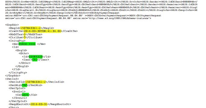 Project: Generare un Sepa XML