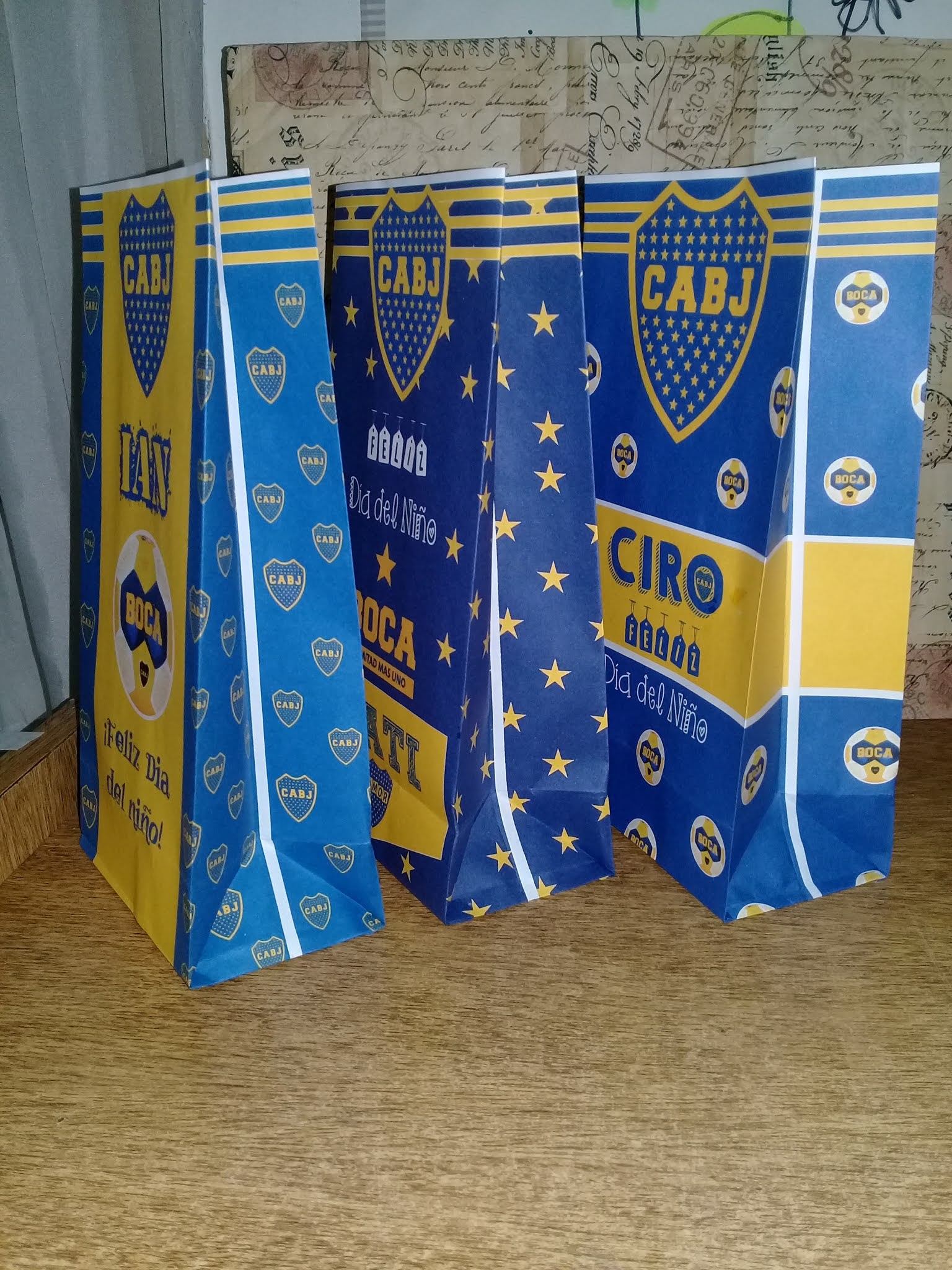 Recuerdos Inolvidables: Bolsas Personalizadas ~BOCA JUNIORS~