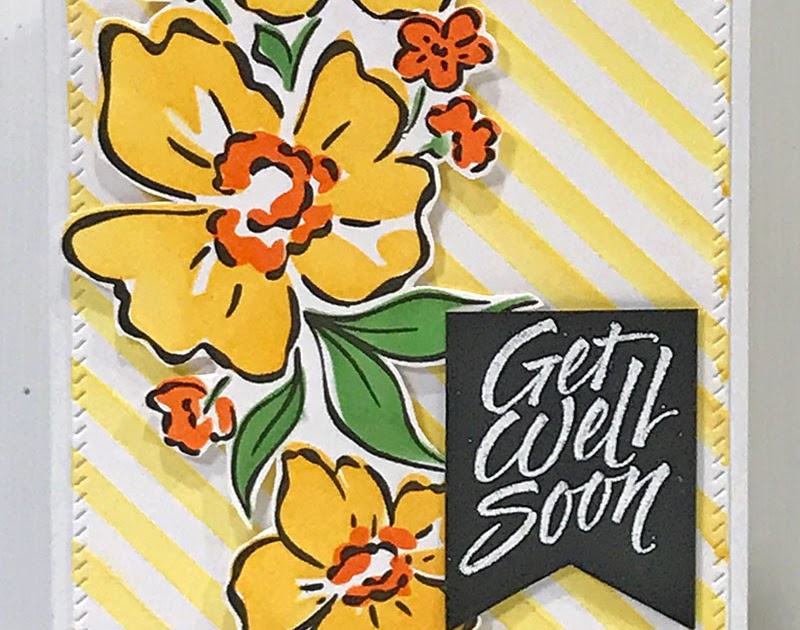 StampOwl's Studio: Yellow Stripe Get Well Card