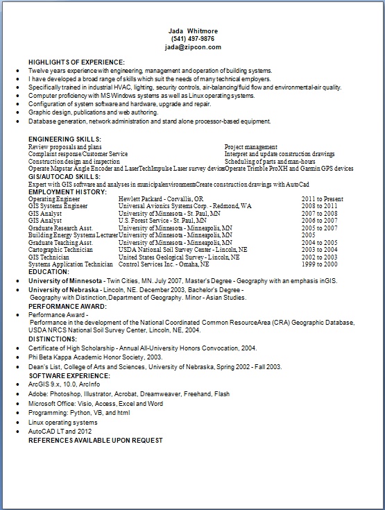 Operating Engineer Sample Resume Format in Word Free Download