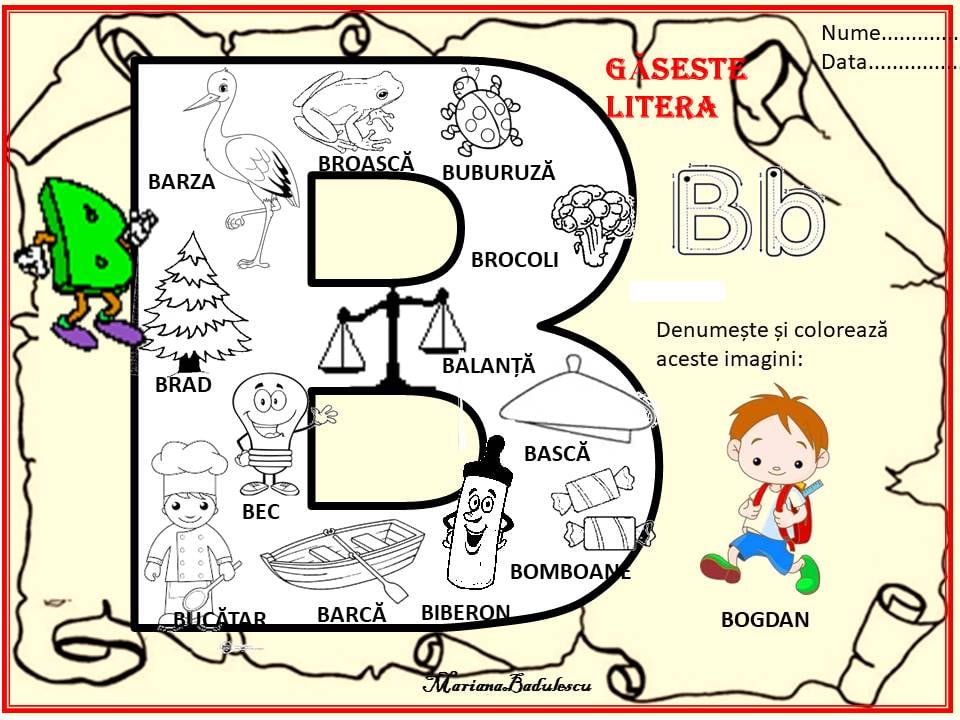 EDUCATIA CONTEAZA : ÎNVĂȚĂM LITERELE