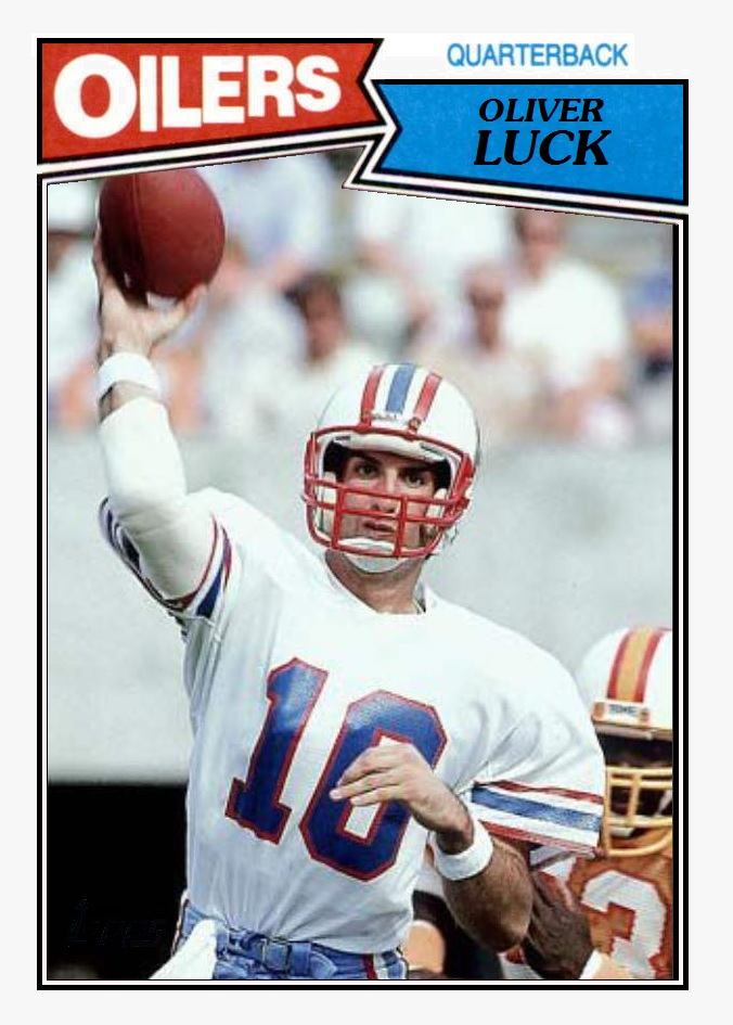 JOHNGY'S BEAT: Cards That Never Were: Oliver Luck Topps 1984-'87