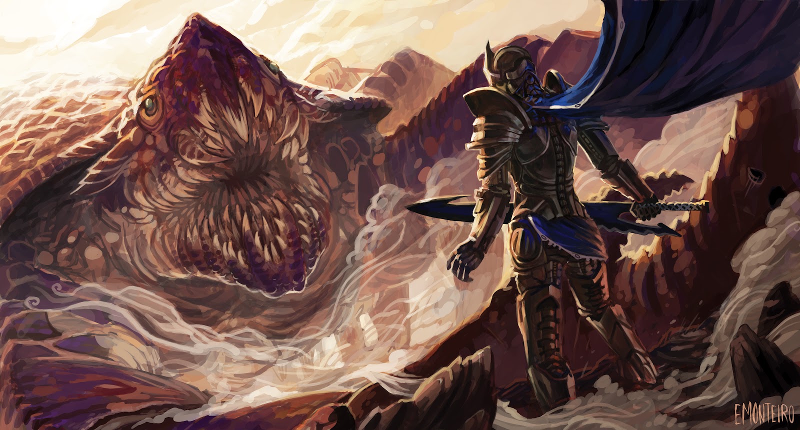 Dalinar versus Chasmfiend by Evan Monteiro : r/ImaginaryMonsters