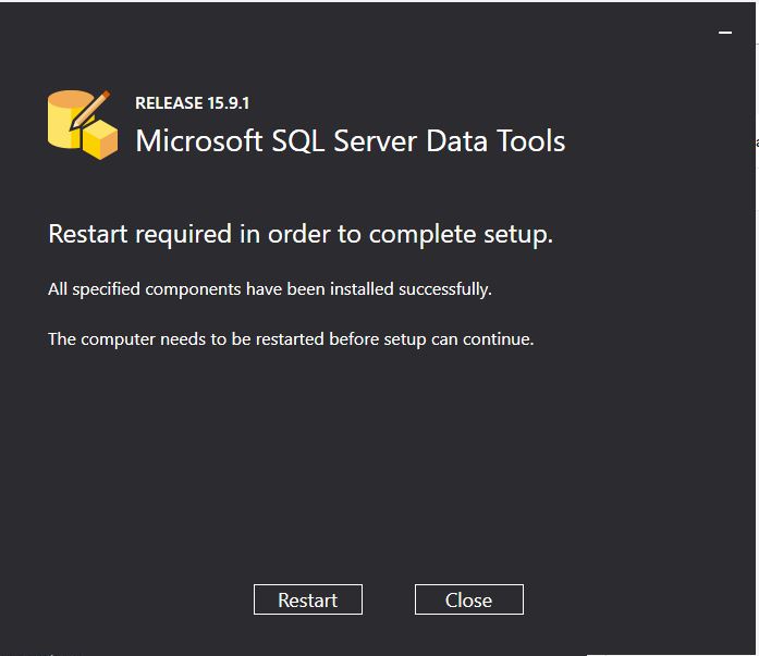 Install SQL Server Data tools for Visual Studio 2017 - Pubudu Dewagama