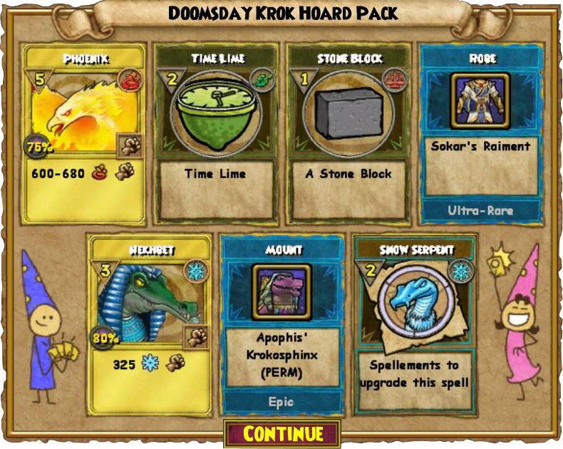 Wizard101 Doomsday Krok Hoard Pack Review - Swordroll's Blog ...