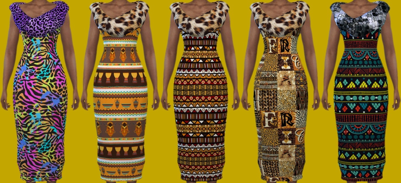Annett's Sims 4 Welt: Get Famous AFRICA Dresses