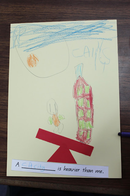 Heavier and Lighter - Maths Craftivity - Little Lifelong Learners