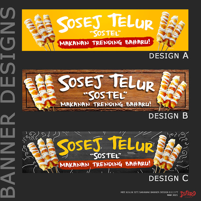 Sosej Telur "Sostel" Banner design by Izutaro