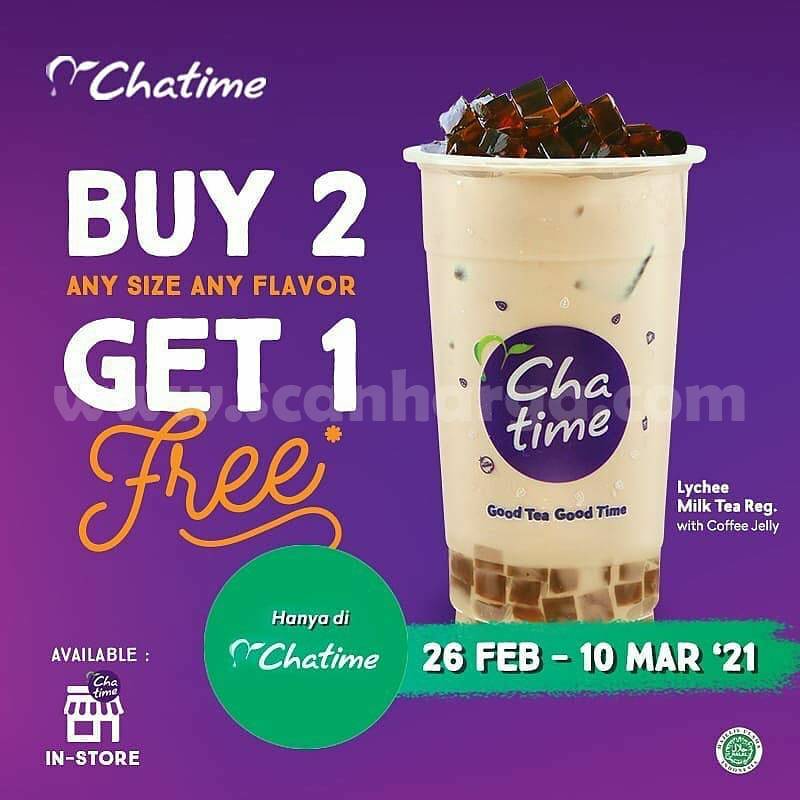 CHATIME Promo Beli 2 Minuman Apa Saja! GRATIS Lychee Milk Tea Coffee ...