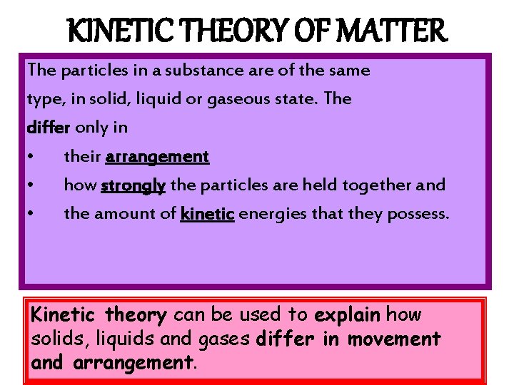 EXAMS AND ME : Kinetic Theory Of Matter
