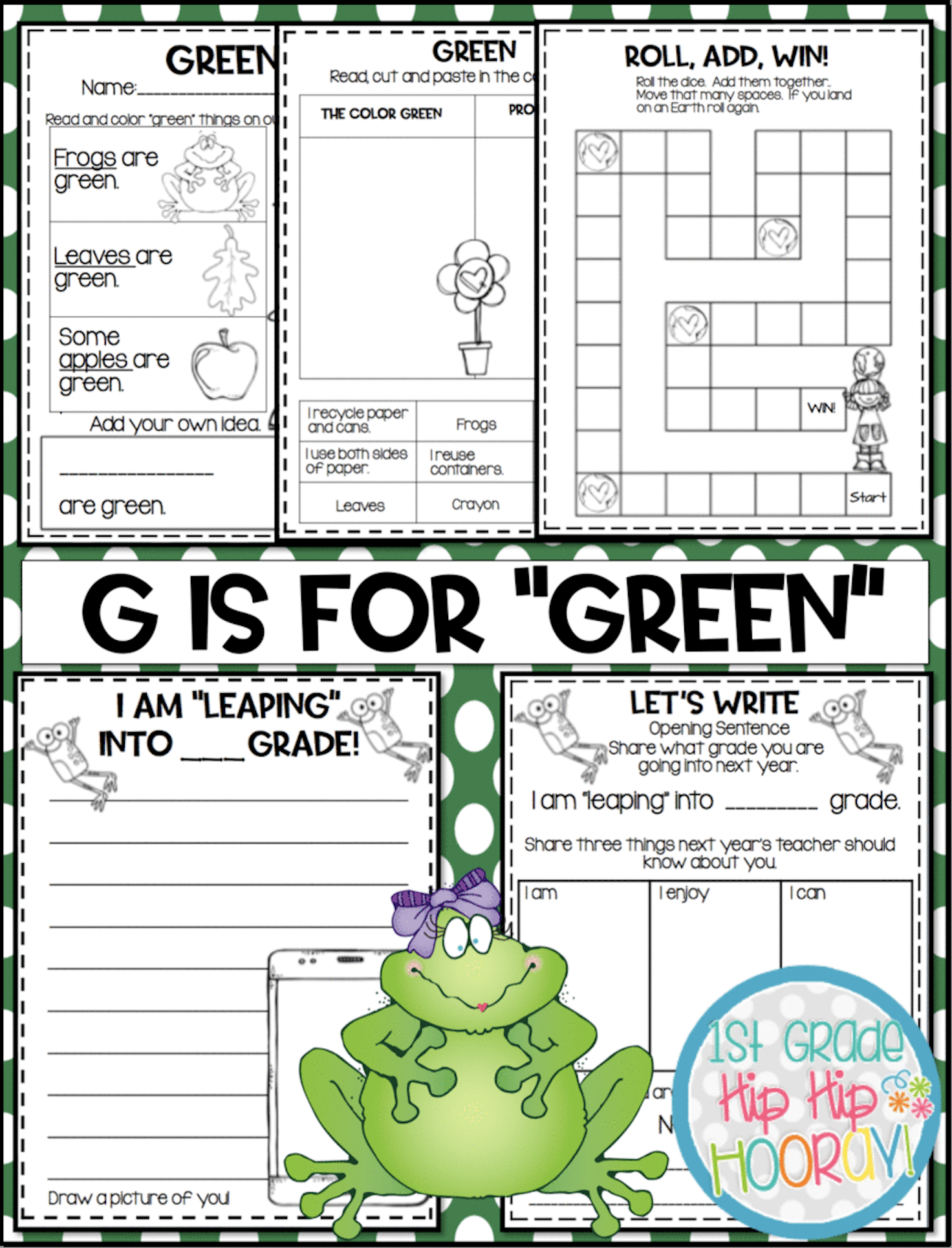 1st Grade Hip Hip Hooray!: Gg is for Green Day/Games...ABC Countdown to ...