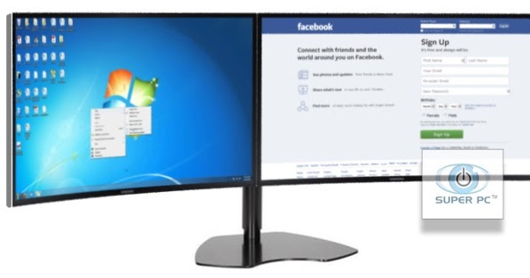 Multi-Monitor Tips and Tricks: SUPER PC | Two Display Computer and Curved Dual Monitor Array ...
