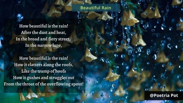 Rain Poem- Poem About Rain