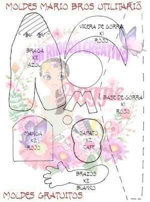 Molde super Mario para imprimir: Artes em EVA - Ver e Fazer